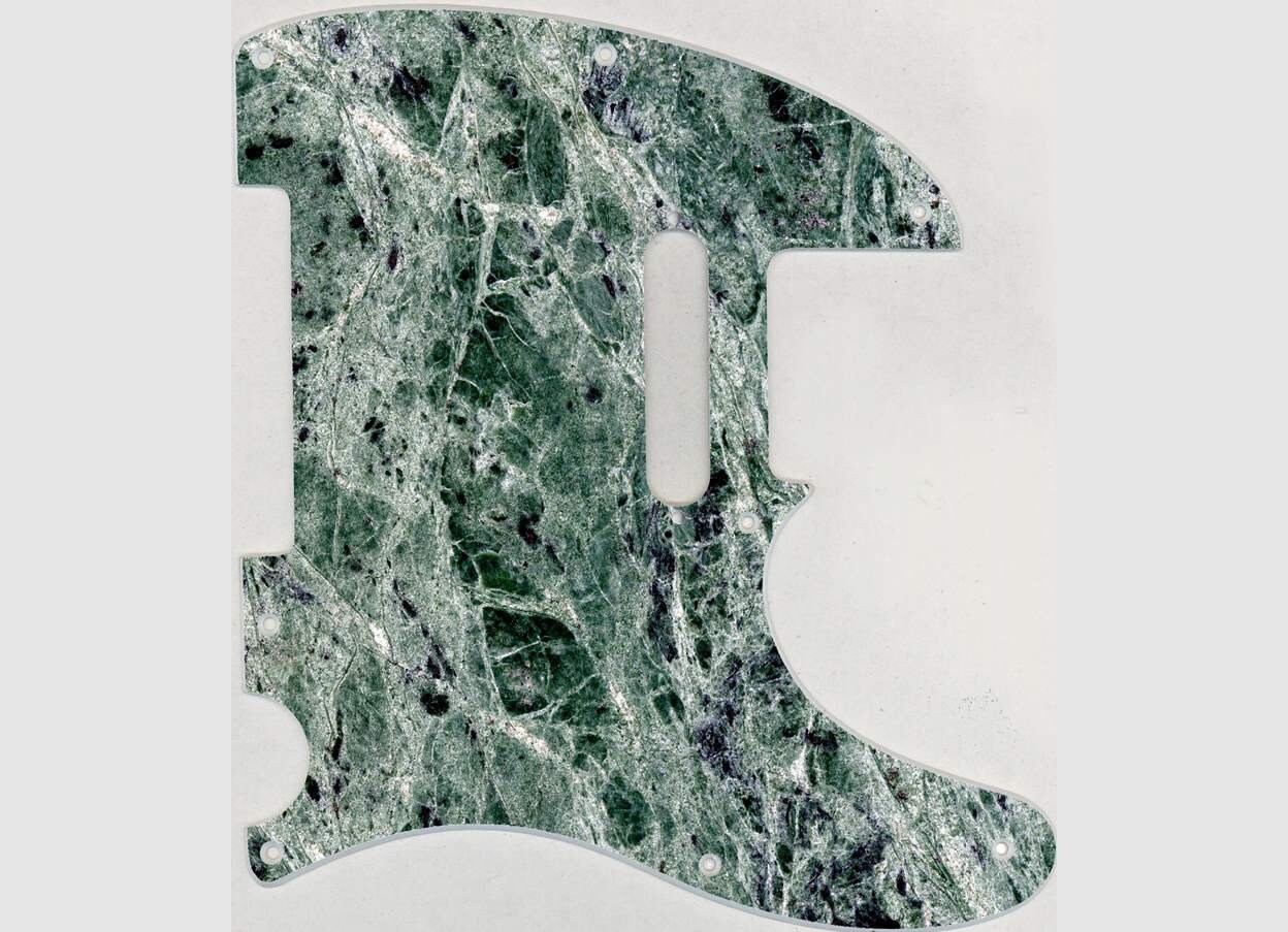 Custom Graphical Pickguard to Fit Fender Tele Telecaster Green Marble ...