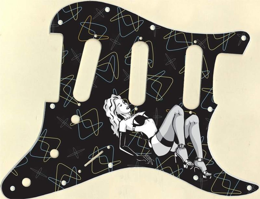 Custom Graphical Pickguard to Fit Fender Strat Stratocaster Table Top ...