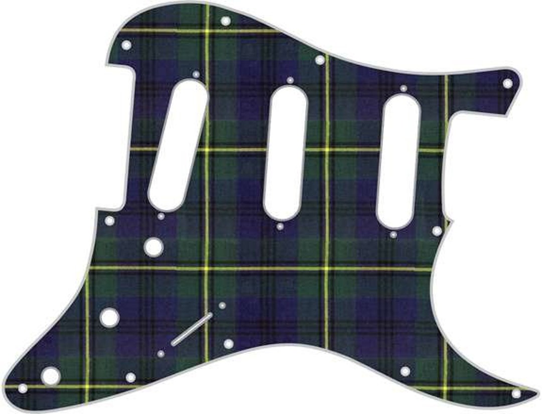 Custom Graphical Pickguard to Fit Fender Strat Stratocaster Tartan ...