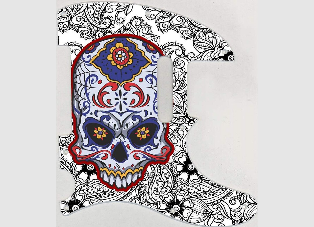 Custom Graphical Pickguard to Fit Fender Tele Telecaster Skull Art 1 - Etsy