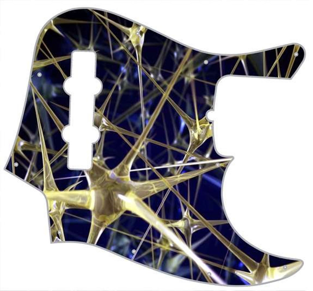 Custom Graphical Pickguard to Fit Fender J Bass Jazz Bass Web of Glass ...