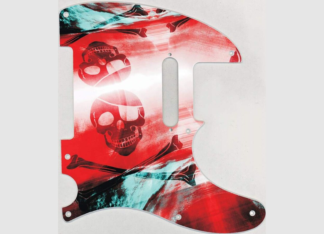 Custom Graphical Pickguard to Fit Fender Tele Telecaster Jolly Roger ...