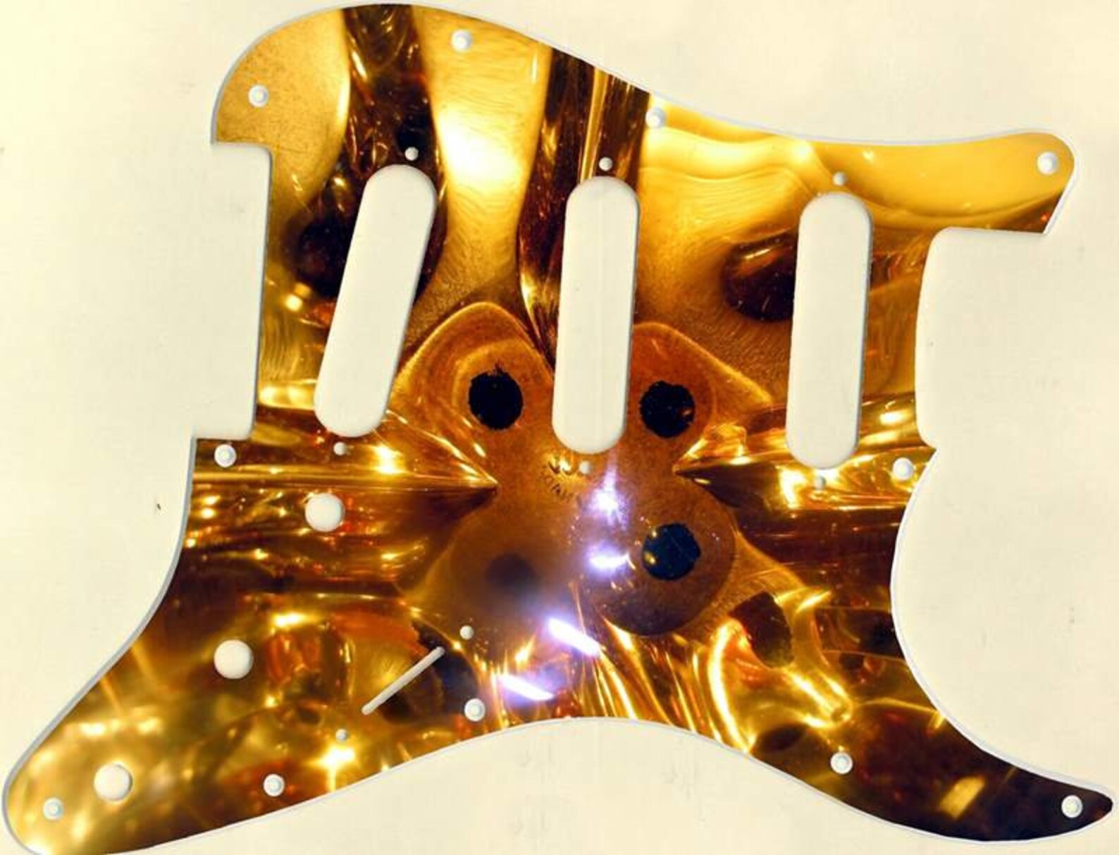 Custom Graphical Pickguard to Fit Fender Strat Stratocaster Amber Glass ...