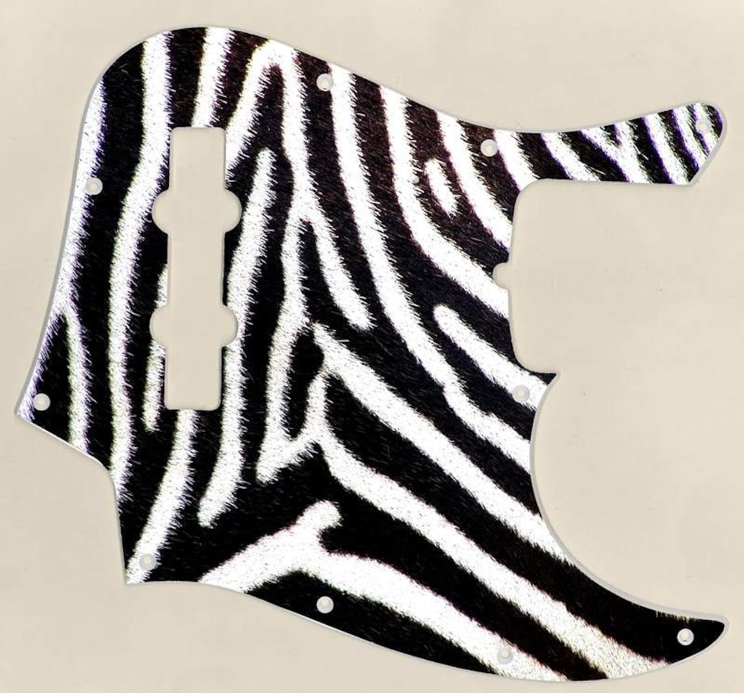 Custom Graphical Pickguard to Fit Fender J Bass Jazz Bass Zebra - Etsy