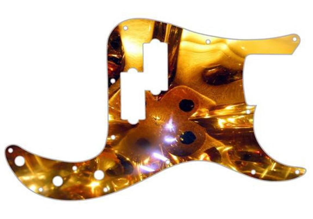 Custom Graphical Pickguard to Fit Fender P Bass Precision Bass Amber ...