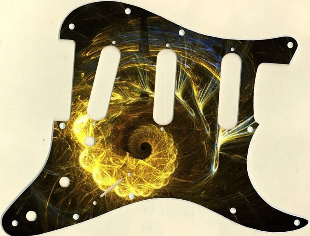 Custom Graphical Pickguard to Fit Fender Strat Stratocaster Abstract 6 ...