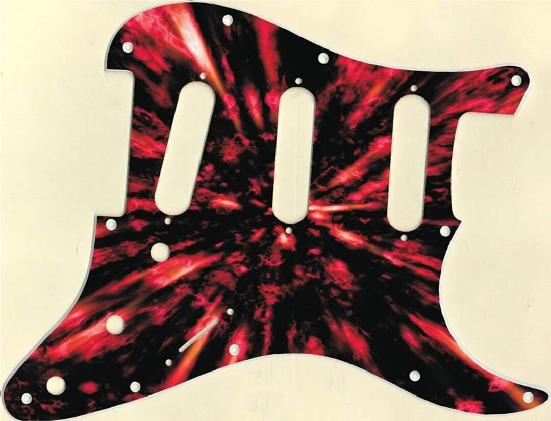 Custom Graphical Pickguard to Fit Fender Strat Stratocaster Explosive ...