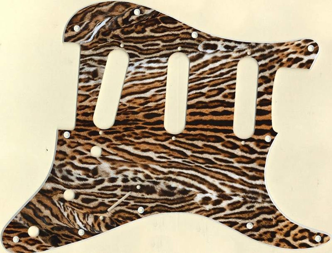 Custom Graphical Pickguard to Fit Fender Strat Stratocaster Leopard ...