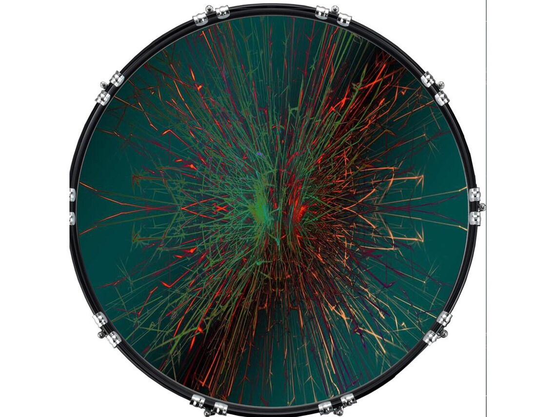 Custom Aquarian Bass Kick Drum Head Front Drumskin Sparks 1 | Etsy