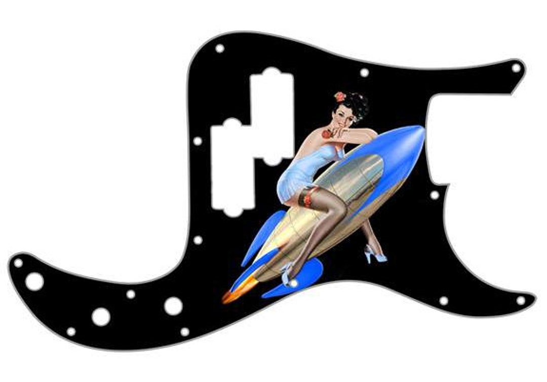 Custom Graphical Pickguard to Fit Fender P Bass Precision Bass Pin up ...