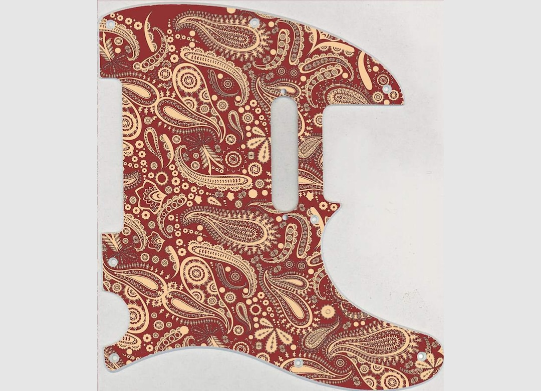 Custom Graphical Pickguard to Fit Fender Tele Telecaster Paisley RD-CR ...