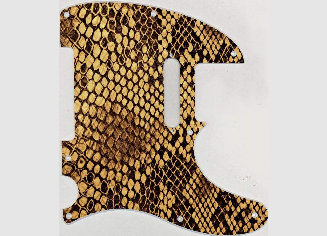 Custom Graphical Pickguard to Fit Fender Tele Telecaster Snake Skin 1 ...