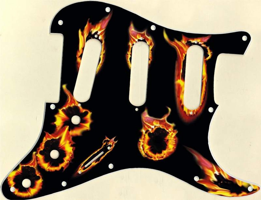 Custom Graphical Pickguard to Fit Fender Strat Stratocaster Hot Pickups ...
