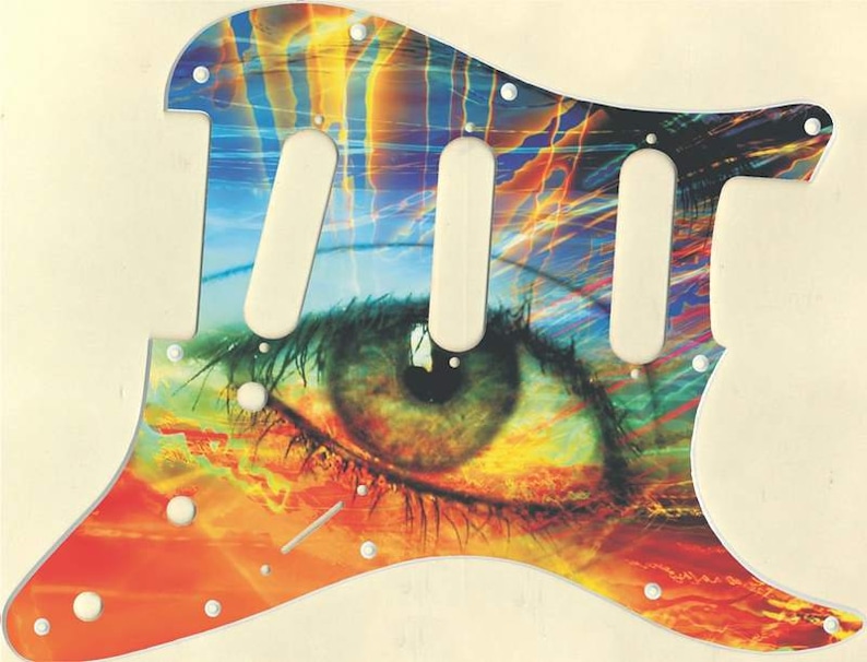 Custom Graphical Pickguard to Fit Fender Strat Stratocaster Psychedelic ...