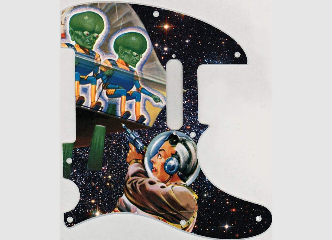 Custom Graphical Pickguard to Fit Fender Tele Telecaster Little Green ...