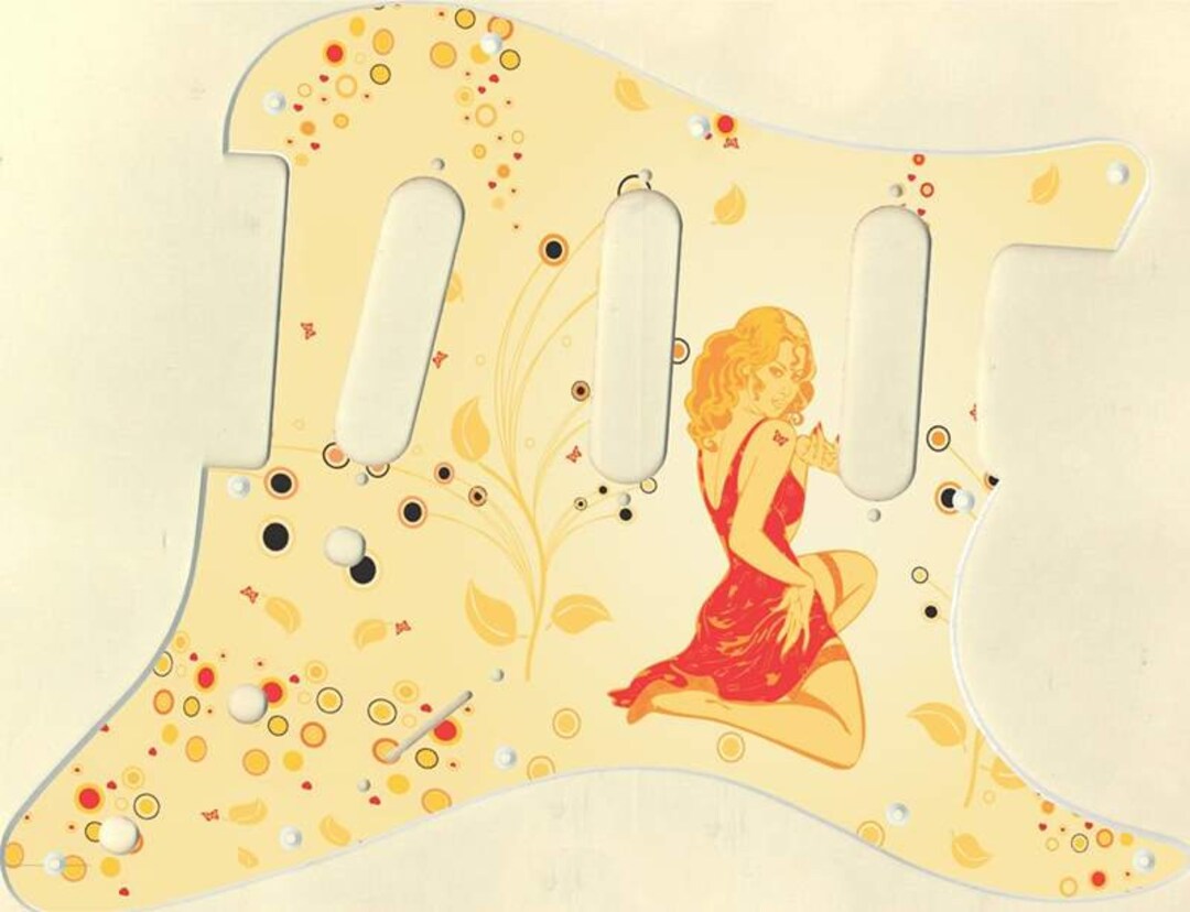 Custom Graphical Pickguard to Fit Fender Strat Stratocaster Faded ...