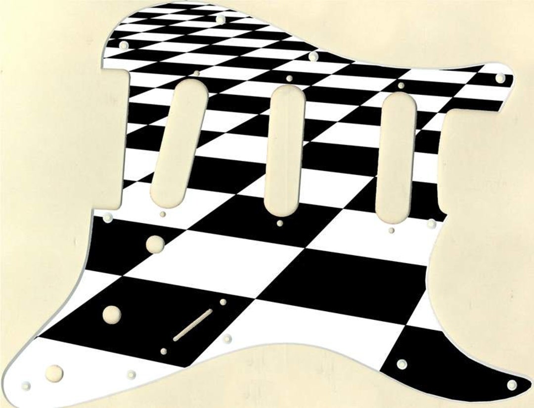Custom Graphical Pickguard to Fit Fender Strat Stratocaster Checker - Etsy