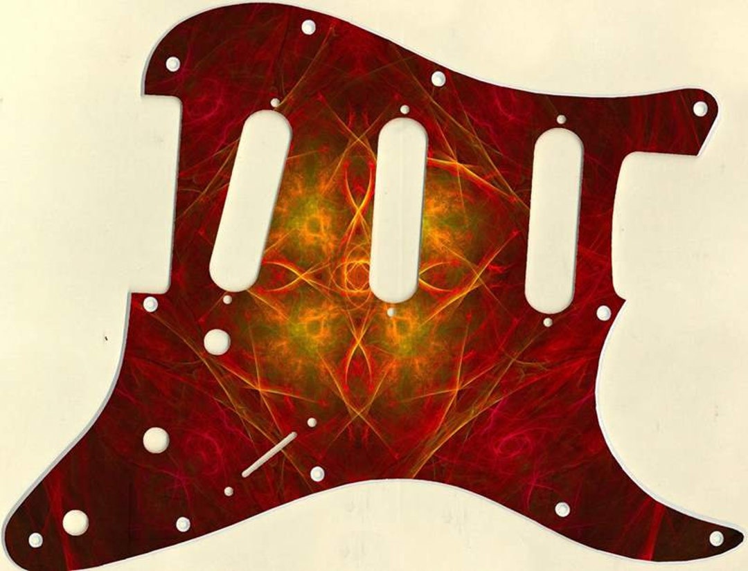 Custom Graphical Pickguard to Fit Fender Strat Stratocaster Abstract 10 ...