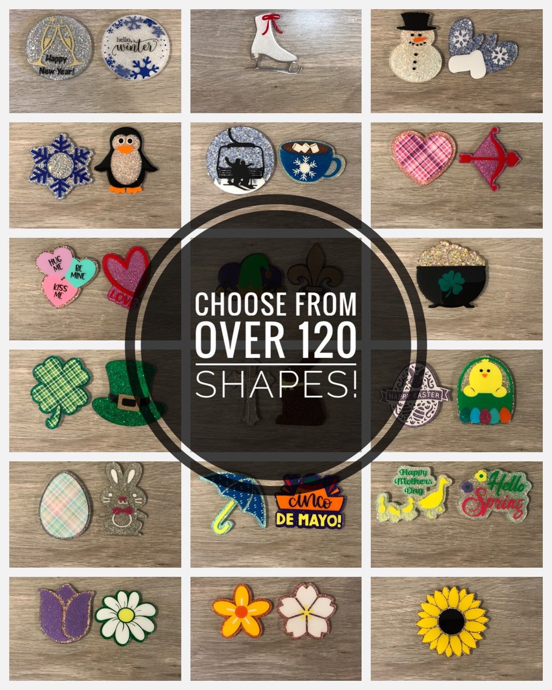 3 Acrylic Interchangeable Extra Shapes for Home Signs - Etsy