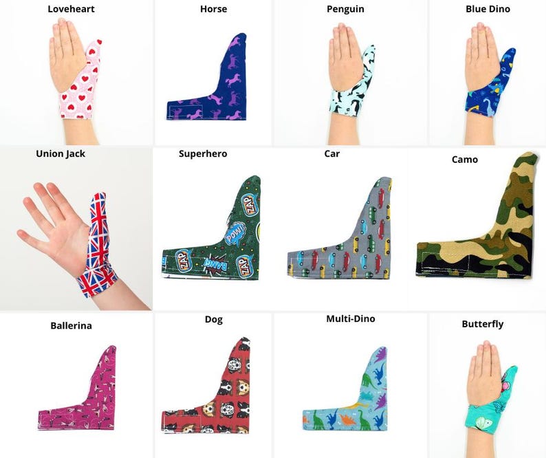 Thumbsie® Thumb Guard | Stop Thumb Sucking, Fun Prints, Kids Sizes - Etsy