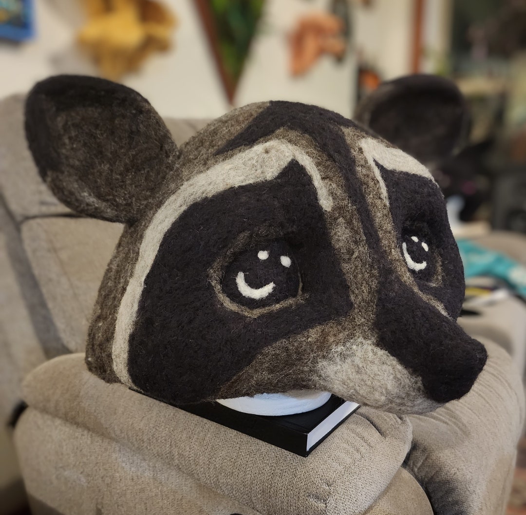 Raccoon Mask Animal Head Festival Costume - Etsy
