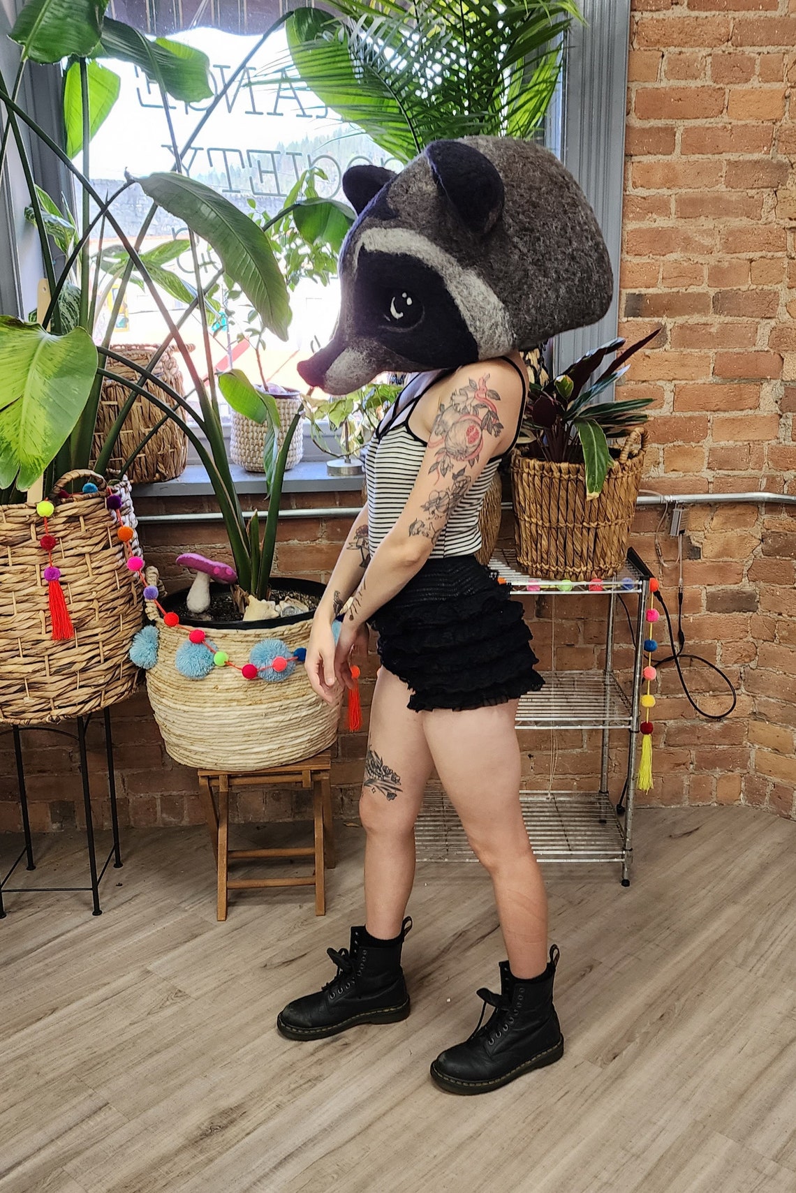 Raccoon Mask Animal Head Festival Costume - Etsy