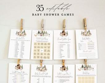 Christmas Baby Shower Printable, Snowman Baby Shower, Christmas Baby ...