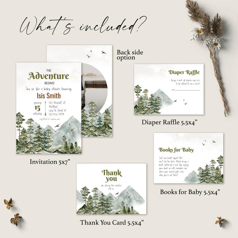 LILY the Adventure Begins Baby Shower Invitation Editable - Etsy