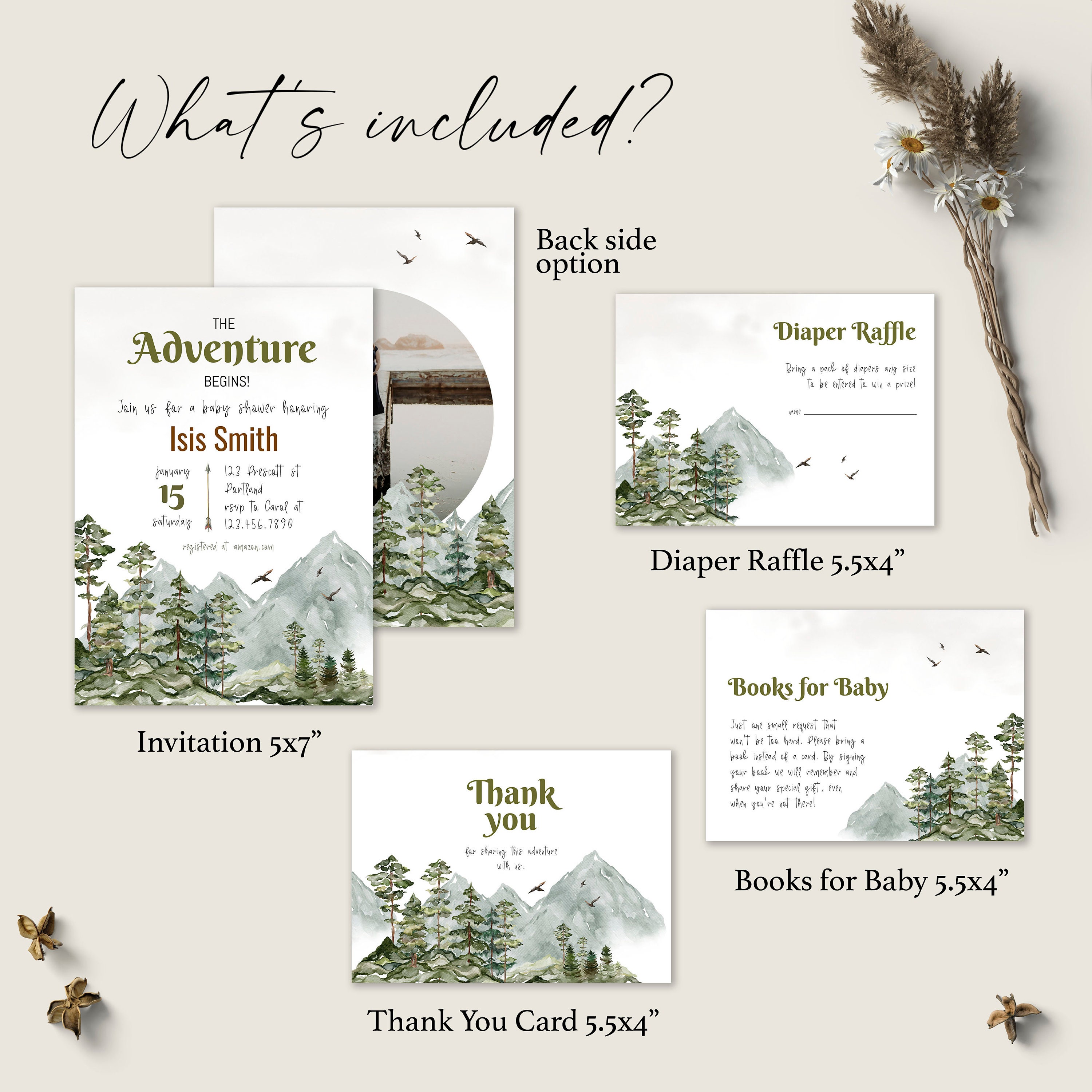 LILY the Adventure Begins Baby Shower Invitation Editable - Etsy