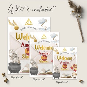 MAGICAL - Wizard Baby Shower Welcome Sign, Magic School Baby Shower ...