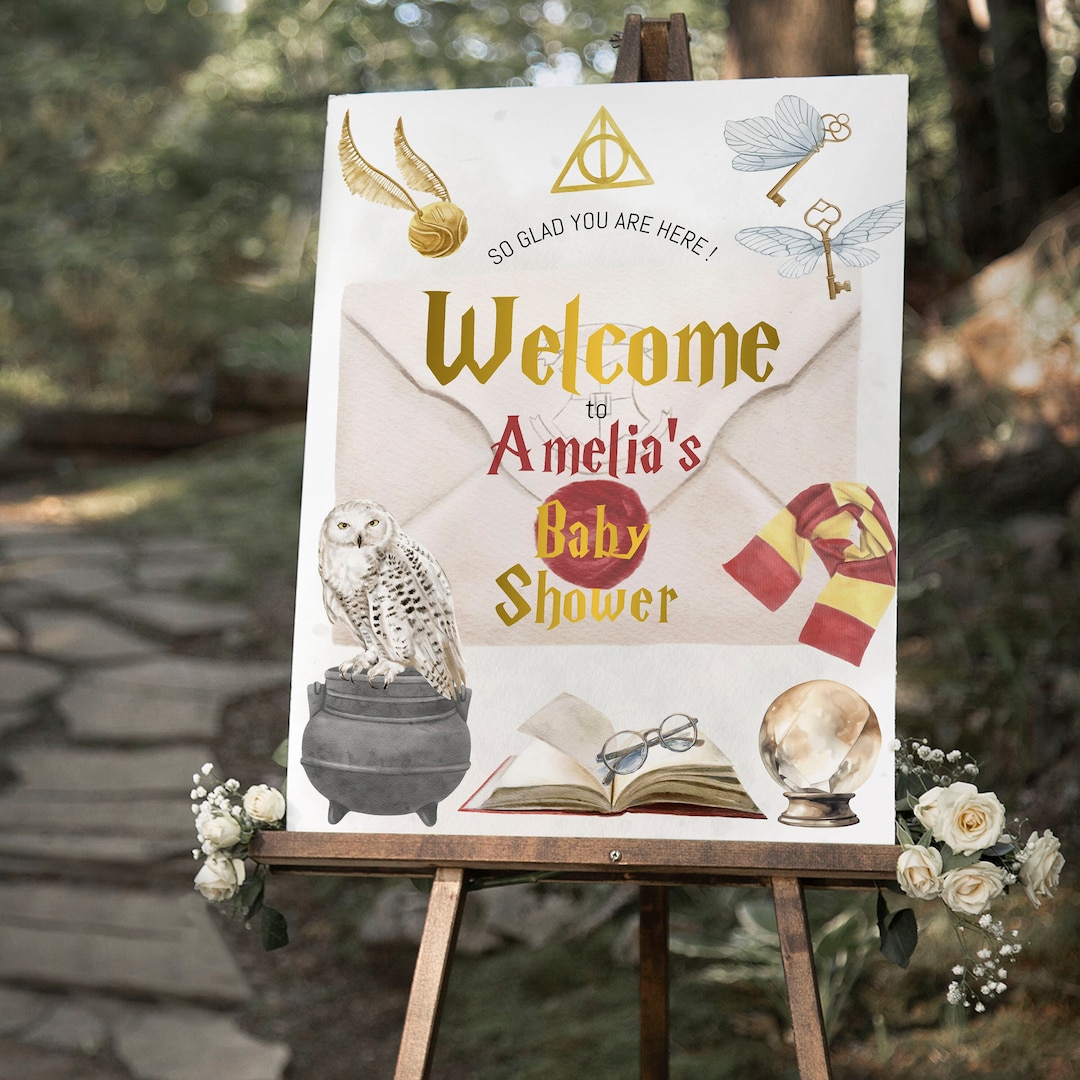 MAGICAL - Wizard Baby Shower Welcome Sign, Magic School Baby Shower ...