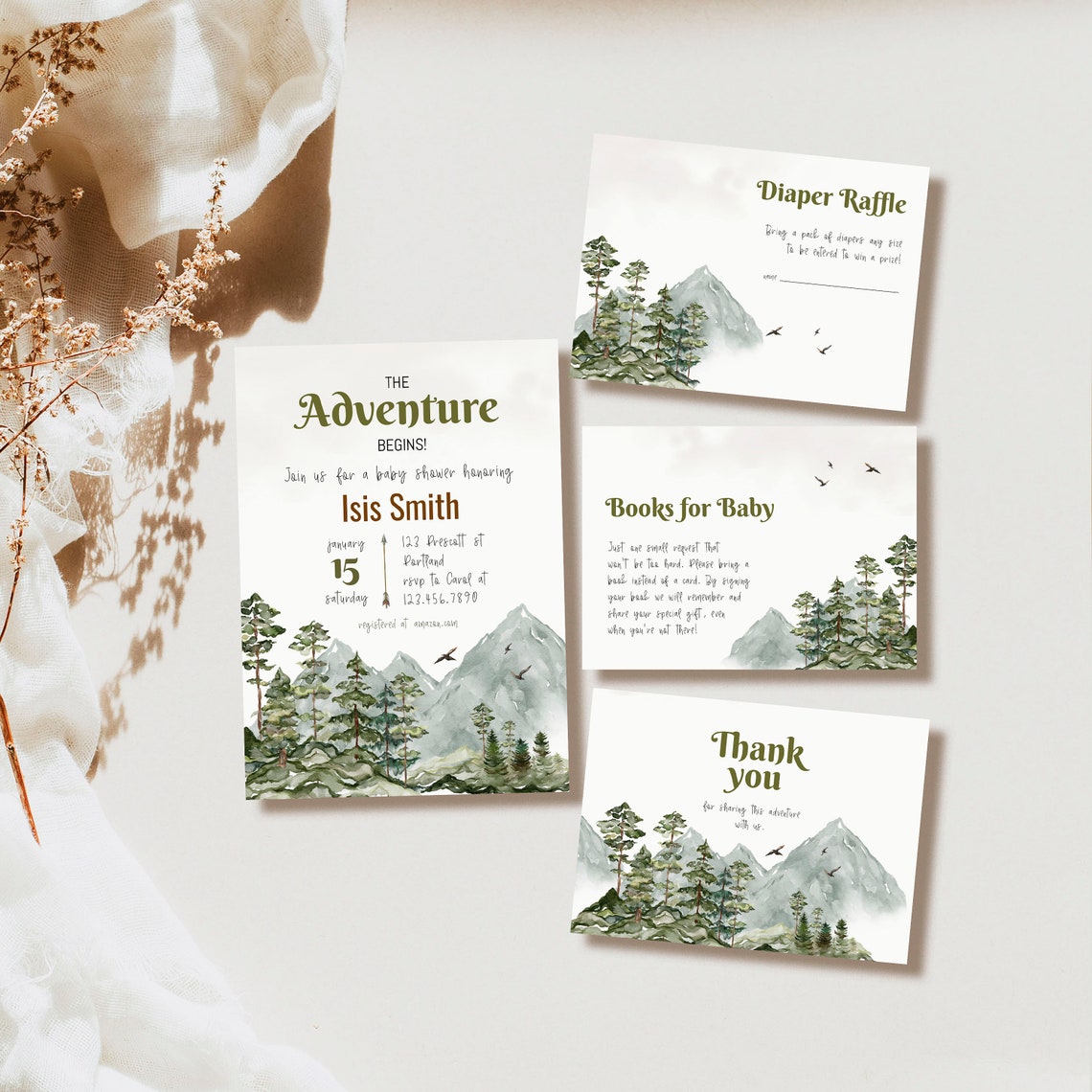 LILY the Adventure Begins Baby Shower Invitation Editable - Etsy