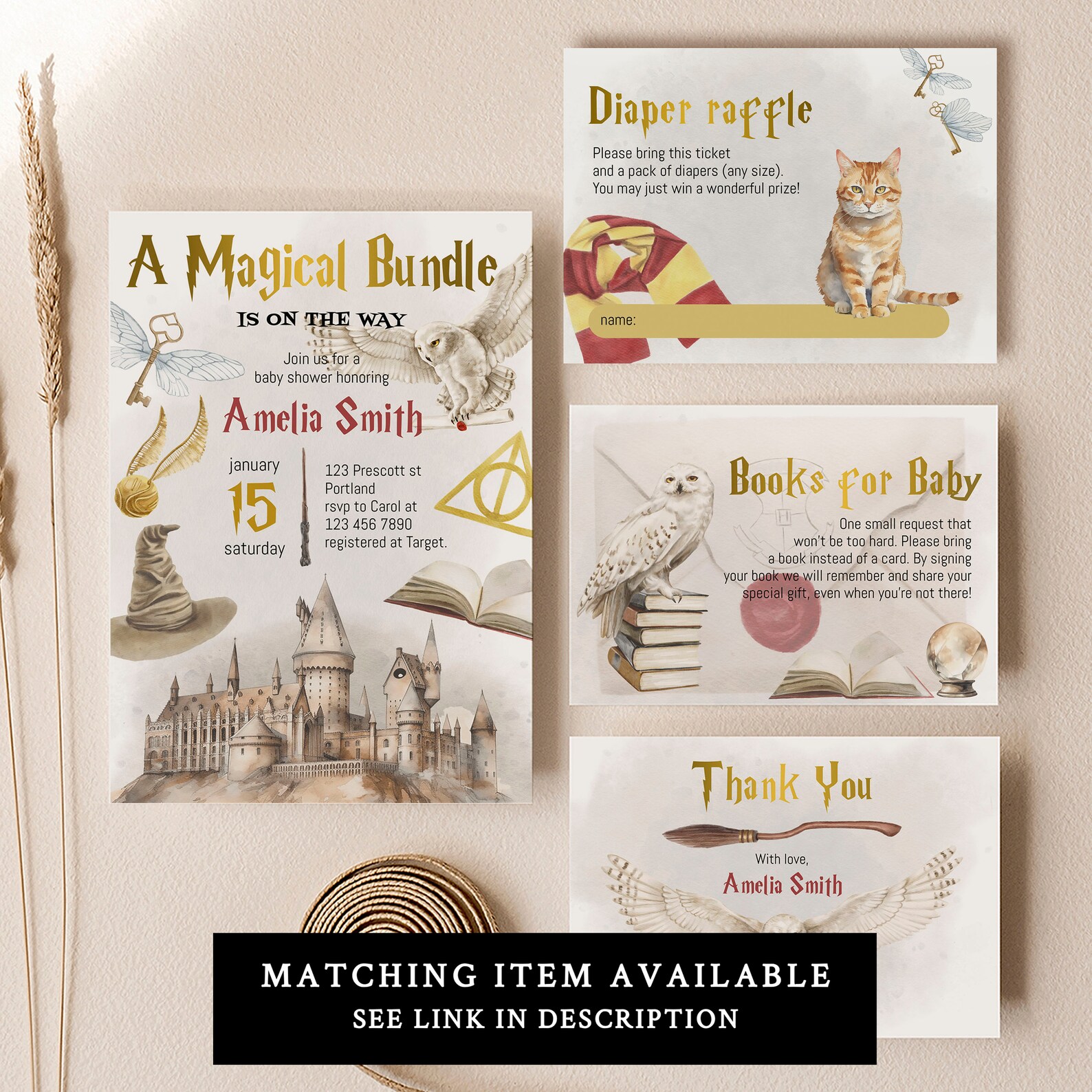 MAGICAL - Wizard Baby Shower Welcome Sign, Magic School Baby Shower ...