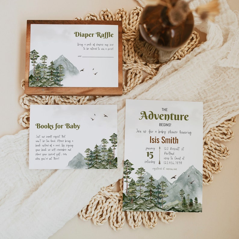 LILY the Adventure Begins Baby Shower Invitation Editable - Etsy