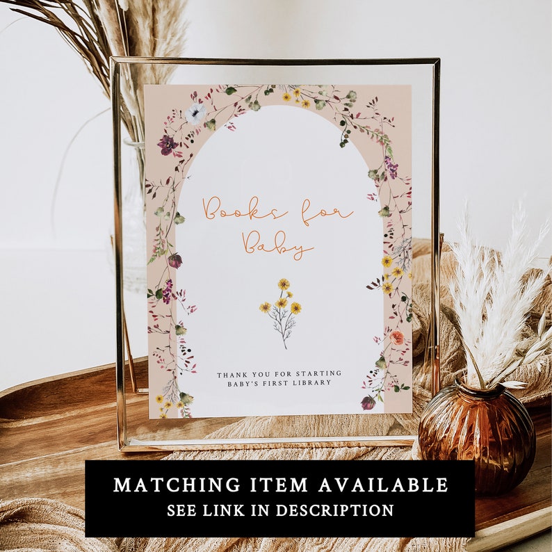 LOLA Little Wildflower Baby Shower Welcome Sign Template | Etsy