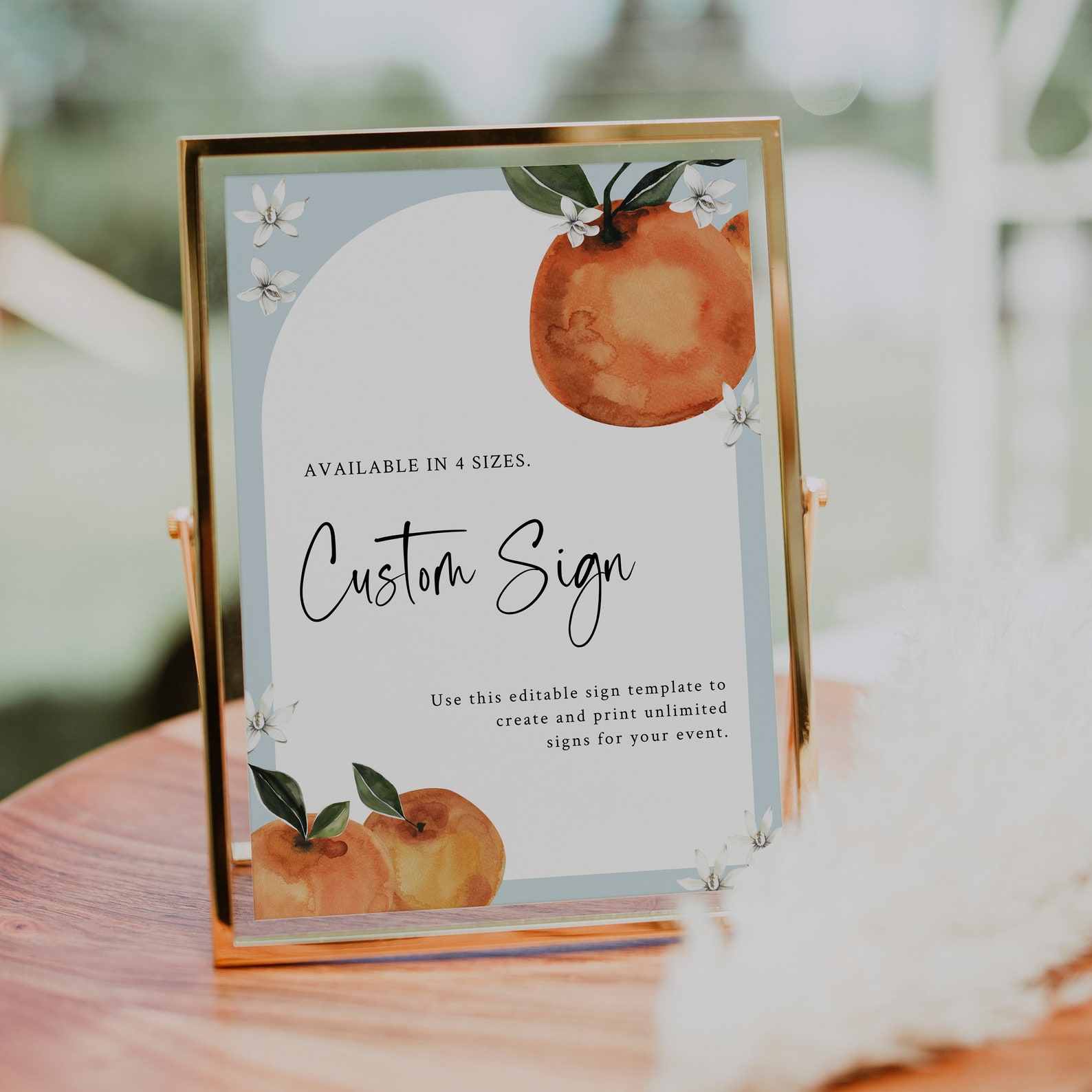 ZOEY Citrus Baby Shower Custom Sign Template A Little Cutie - Etsy