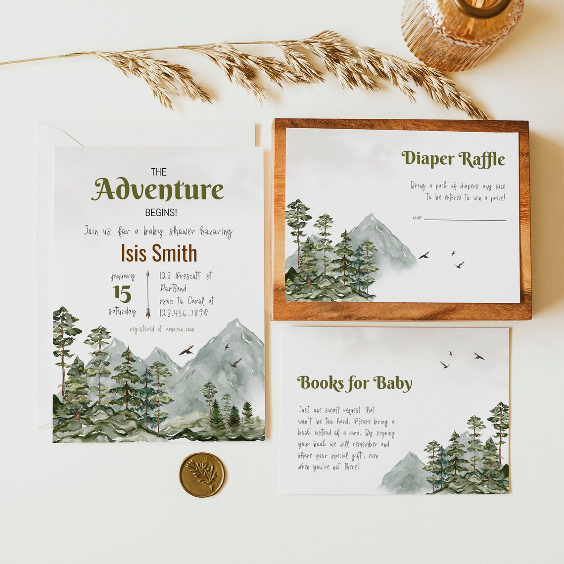 LILY the Adventure Begins Baby Shower Invitation Editable - Etsy