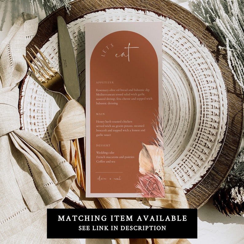 OLIVIA - Alphabetical Boho Seating Chart Template, Terracotta Wedding ...
