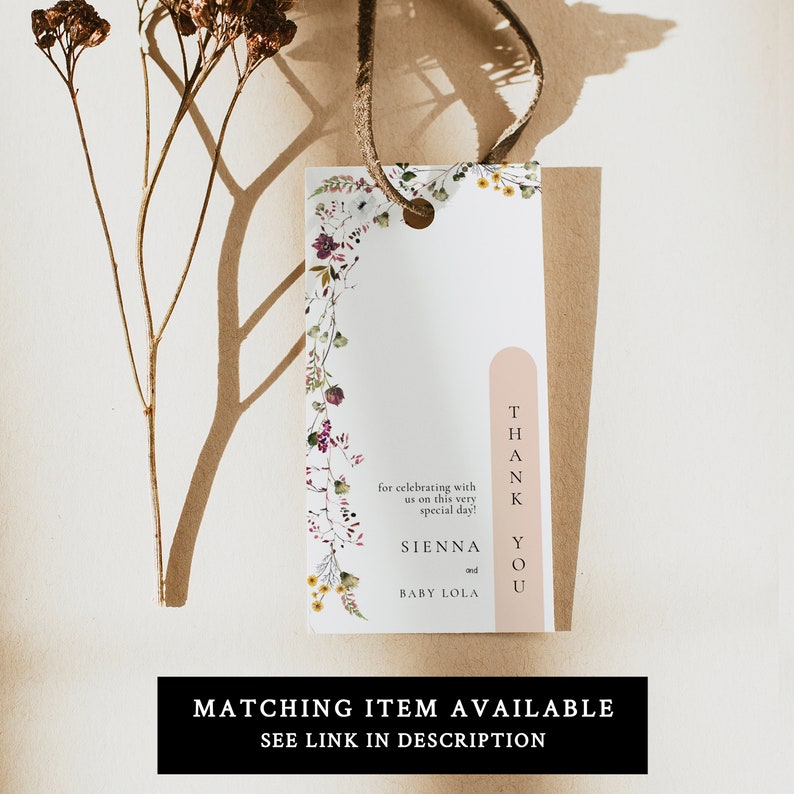 LOLA Little Wildflower Baby Shower Welcome Sign Template | Etsy