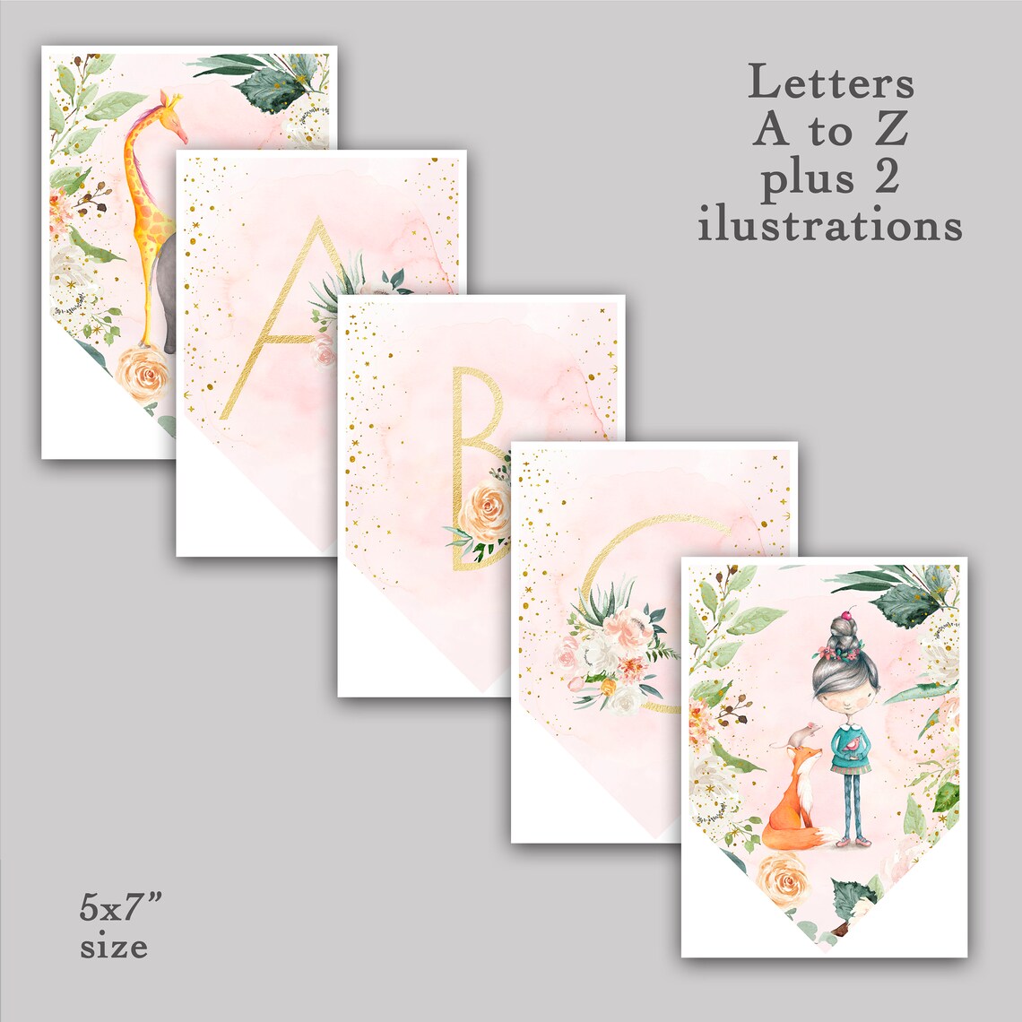 PRINTABLE A-Z Safari Animals Birthday Banner Ready to Print - Etsy