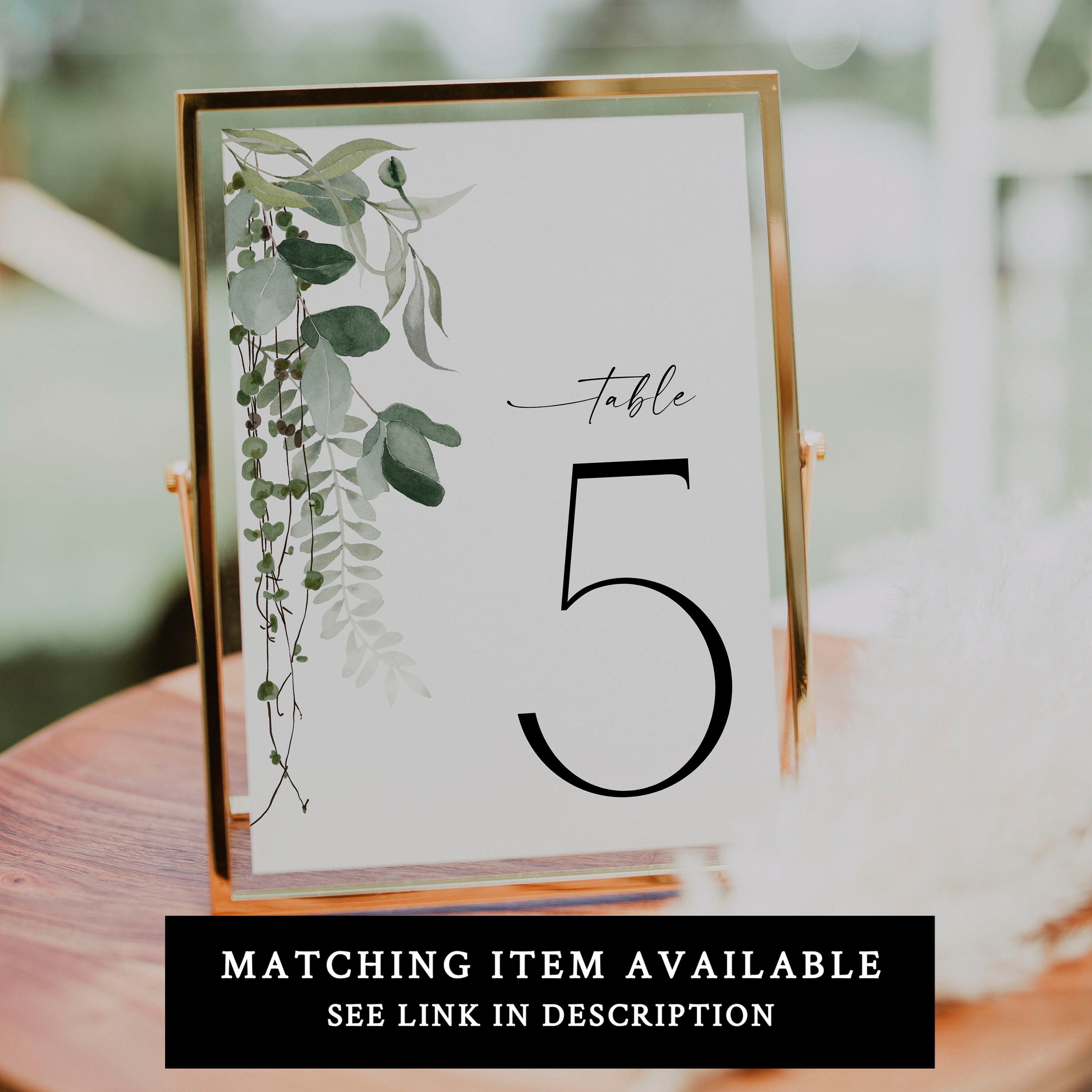 SAFIRA Greenery Place Card Template Greenery Escort Card - Etsy