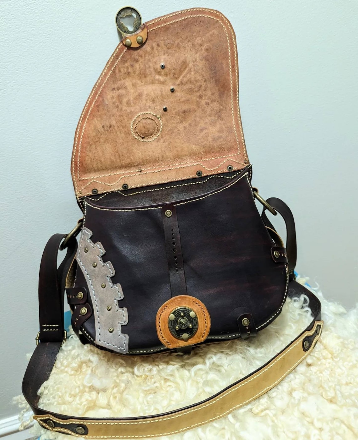 Steampunk Shoulder Handbag / Steampunk Leather Handbag / Steampunk ...