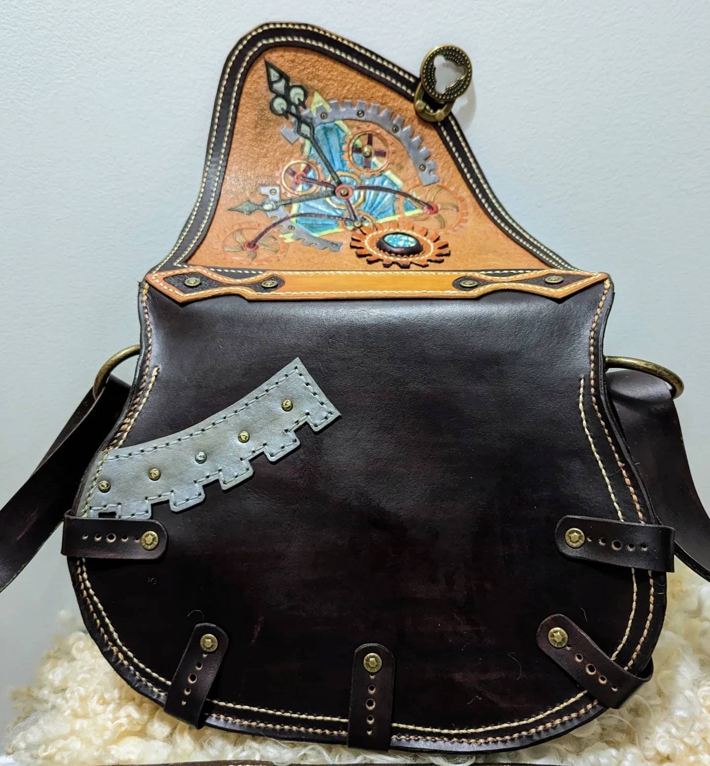 Steampunk Shoulder Handbag / Steampunk Leather Handbag / Steampunk ...