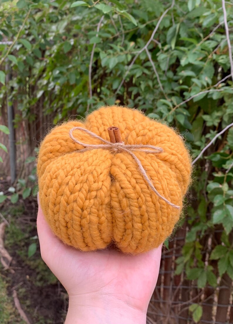 Knitted Chunky Pumpkin Decorations, Fall Decorations, Handmade Pumpkins - Etsy