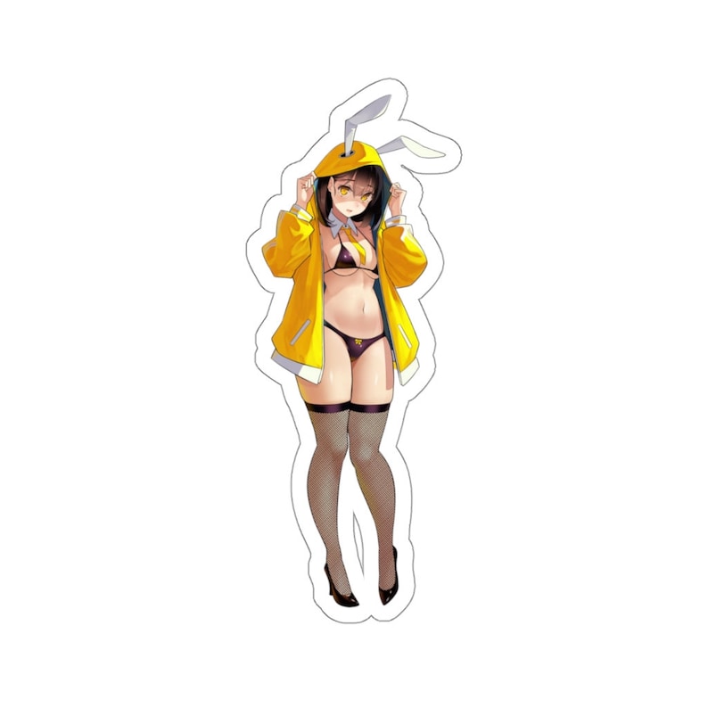 Waifu Ecchi Anime Girl Stickers Kiss Cut Stickers Bunny Etsy México