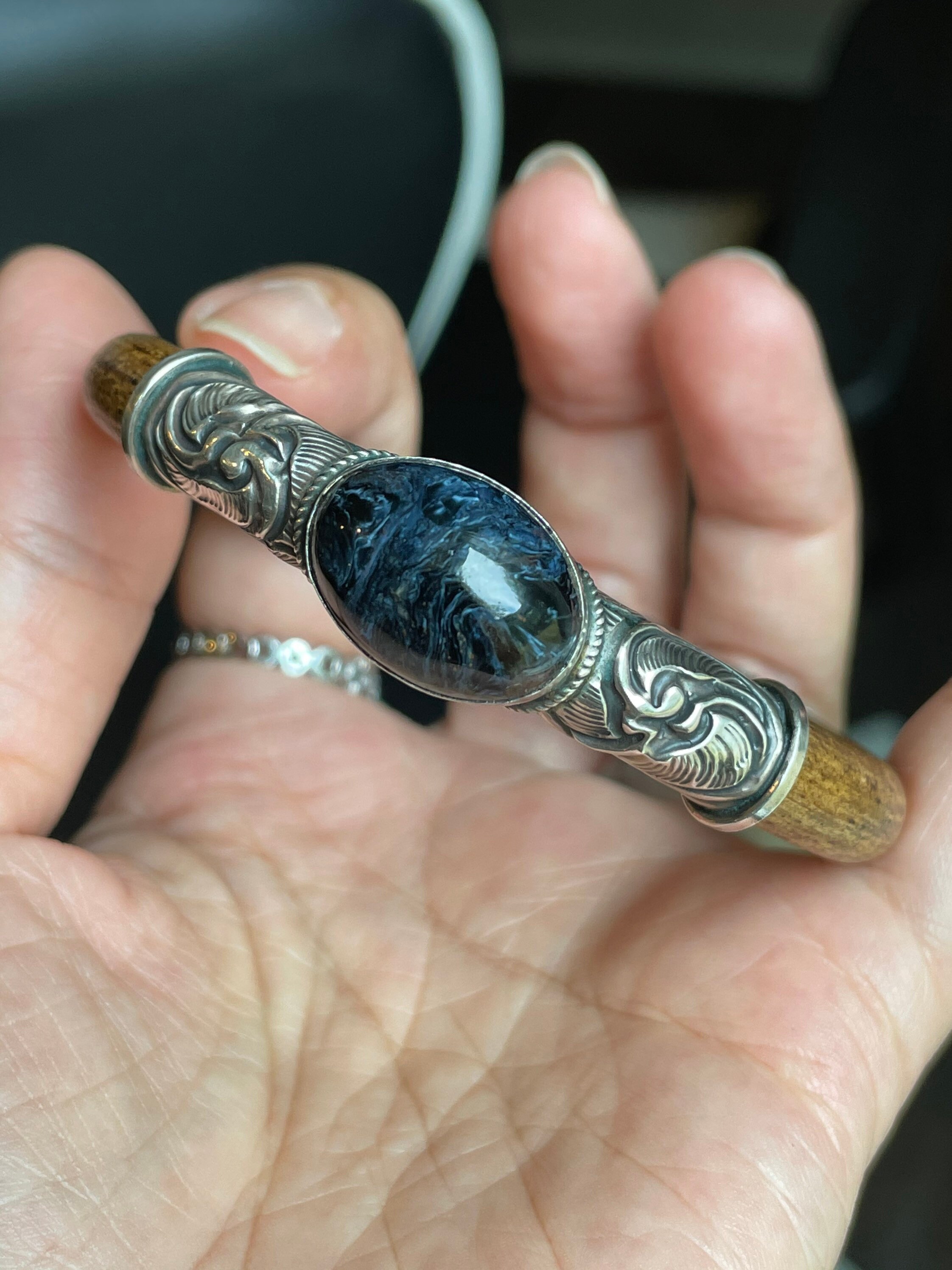 925 Silver Suberect Spatholobus Stem Sets With Pietersite - Etsy