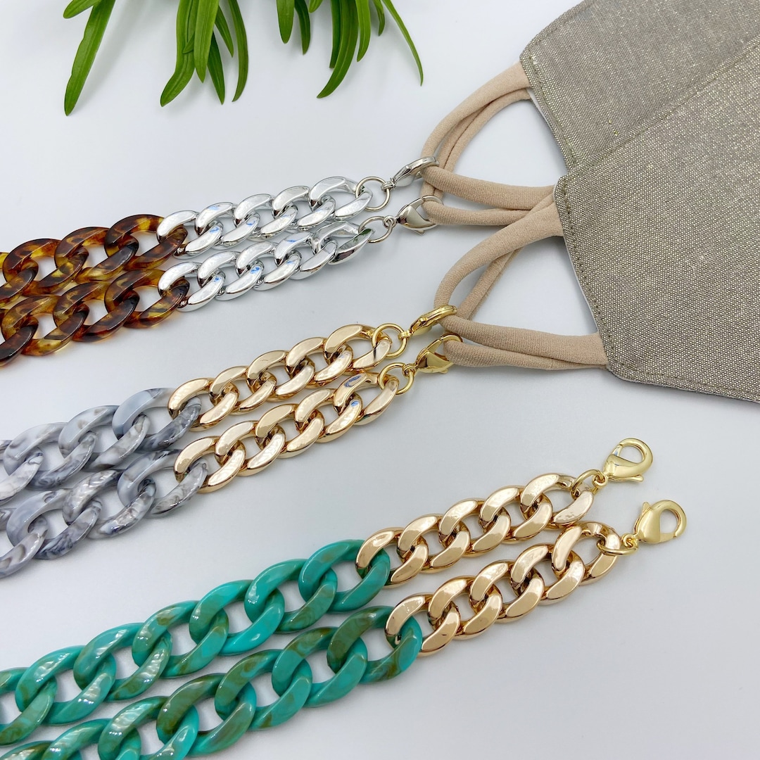 Stylish Acrylic Chunky Link Chain for Face Masks, Sunglasses and ...