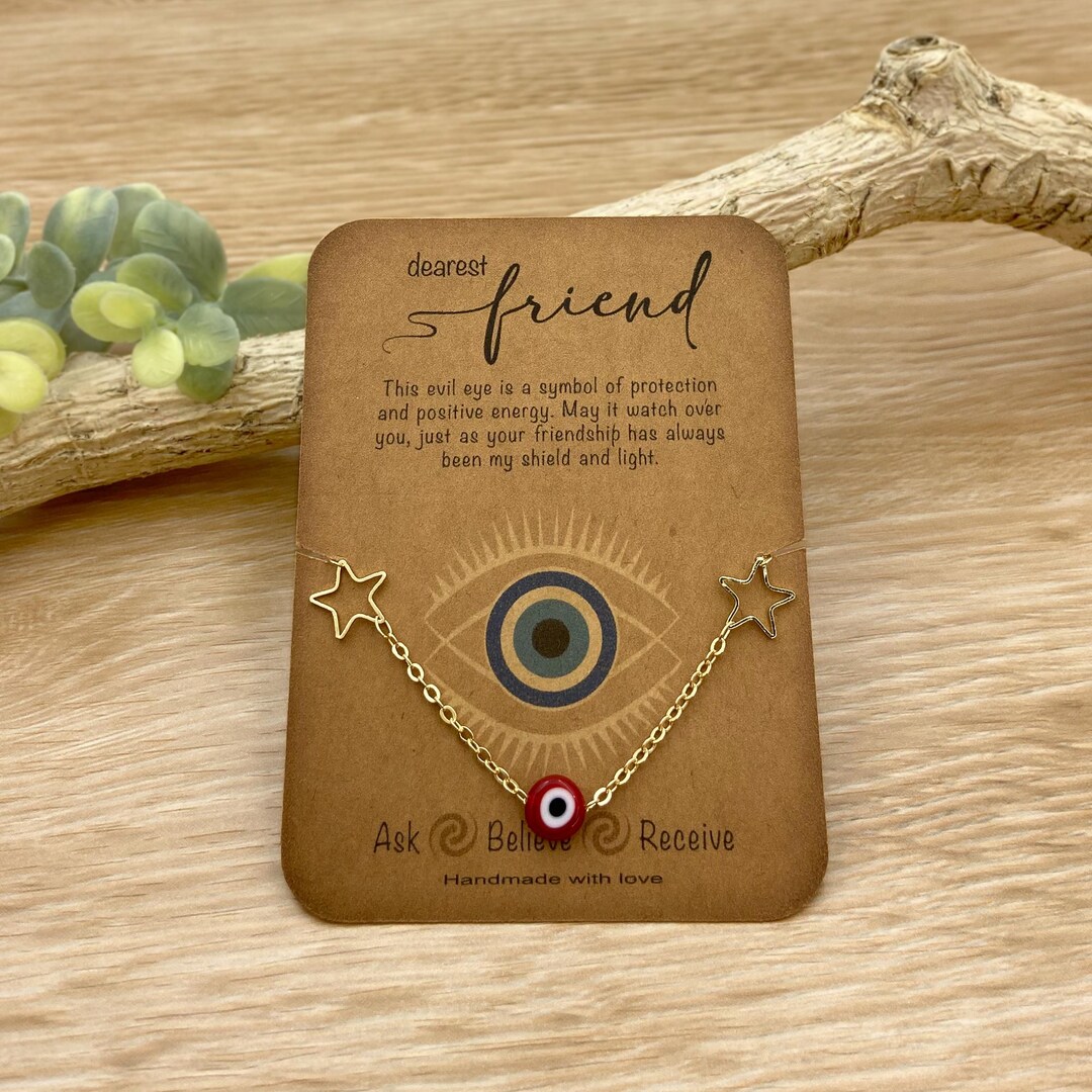 Wish Necklace for Friend, Evil Eye Star Talisman, Protection Amulet ...