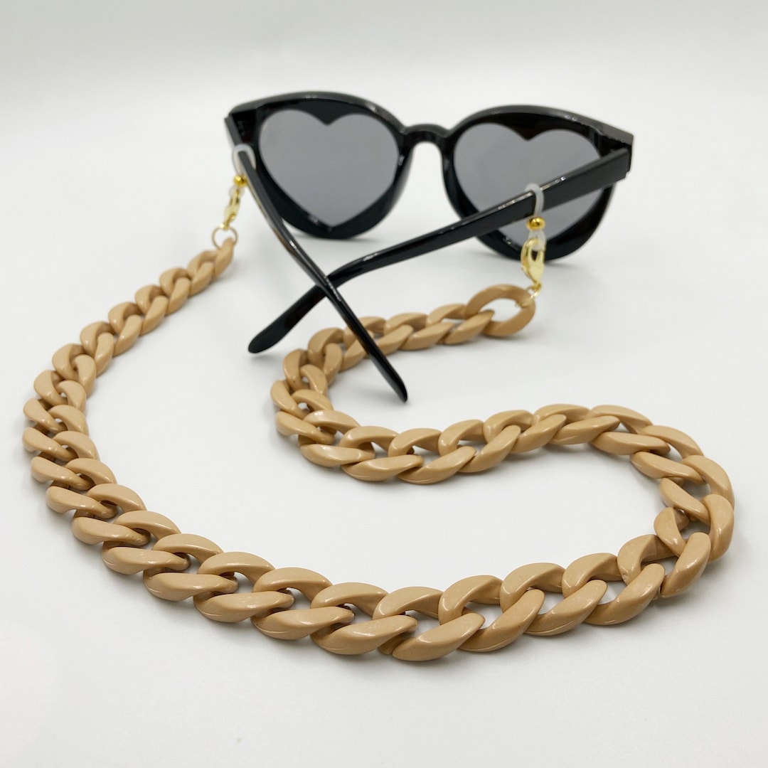 Acrylic Chunky Link Eyeglasses Holder, Sunglasses Holder Necklace ...