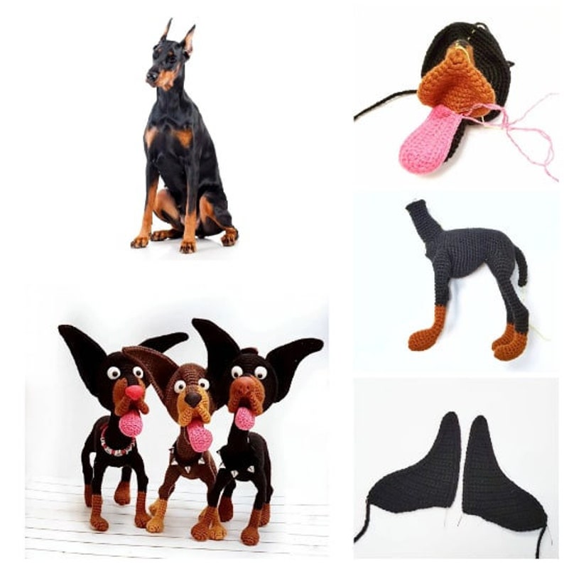 Doberman dog crochet pattern PDF DIY spep by step - Etsy.de